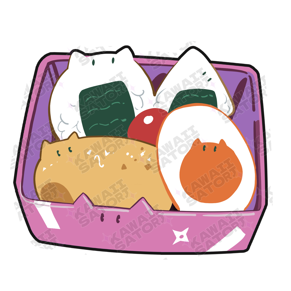Bento cat sticker – Kawaii Satori
